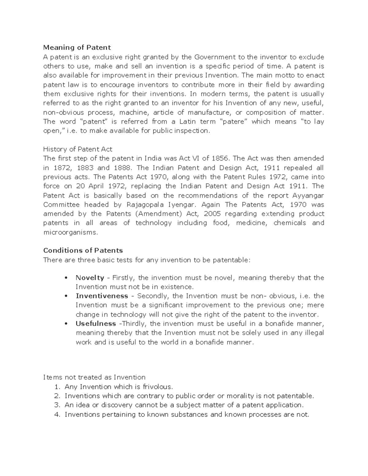Patent - Meaning of Patent A patent is an exclusive right granted by ...