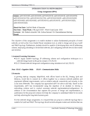 NWN Assignment (APU) - Name: Luganeskraaj Pushparajah TP Numbers: TP ...