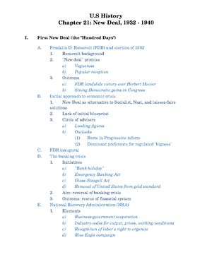 First Fireside Chat Analysis - HIST - Franklin D. Roosevelt’s “First ...