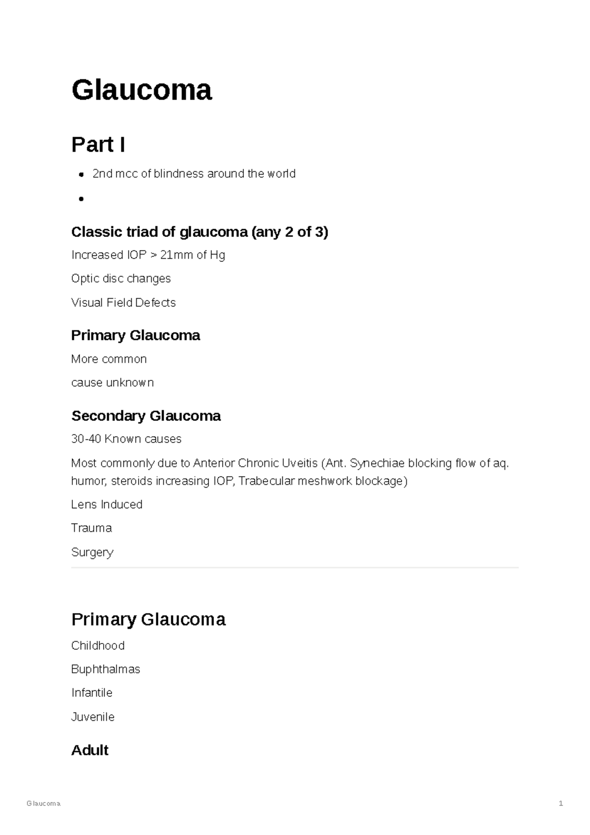 Glaucoma Primary Congenital - Glaucoma Part I 2nd mcc of blindness ...