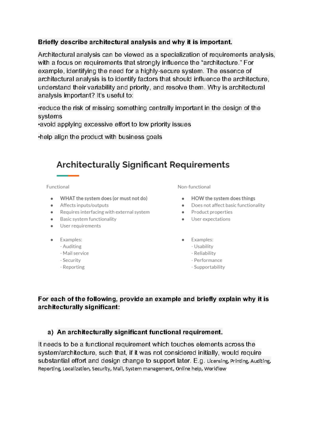 Architecture-Software - Briefly describe architectural analysis and why ...
