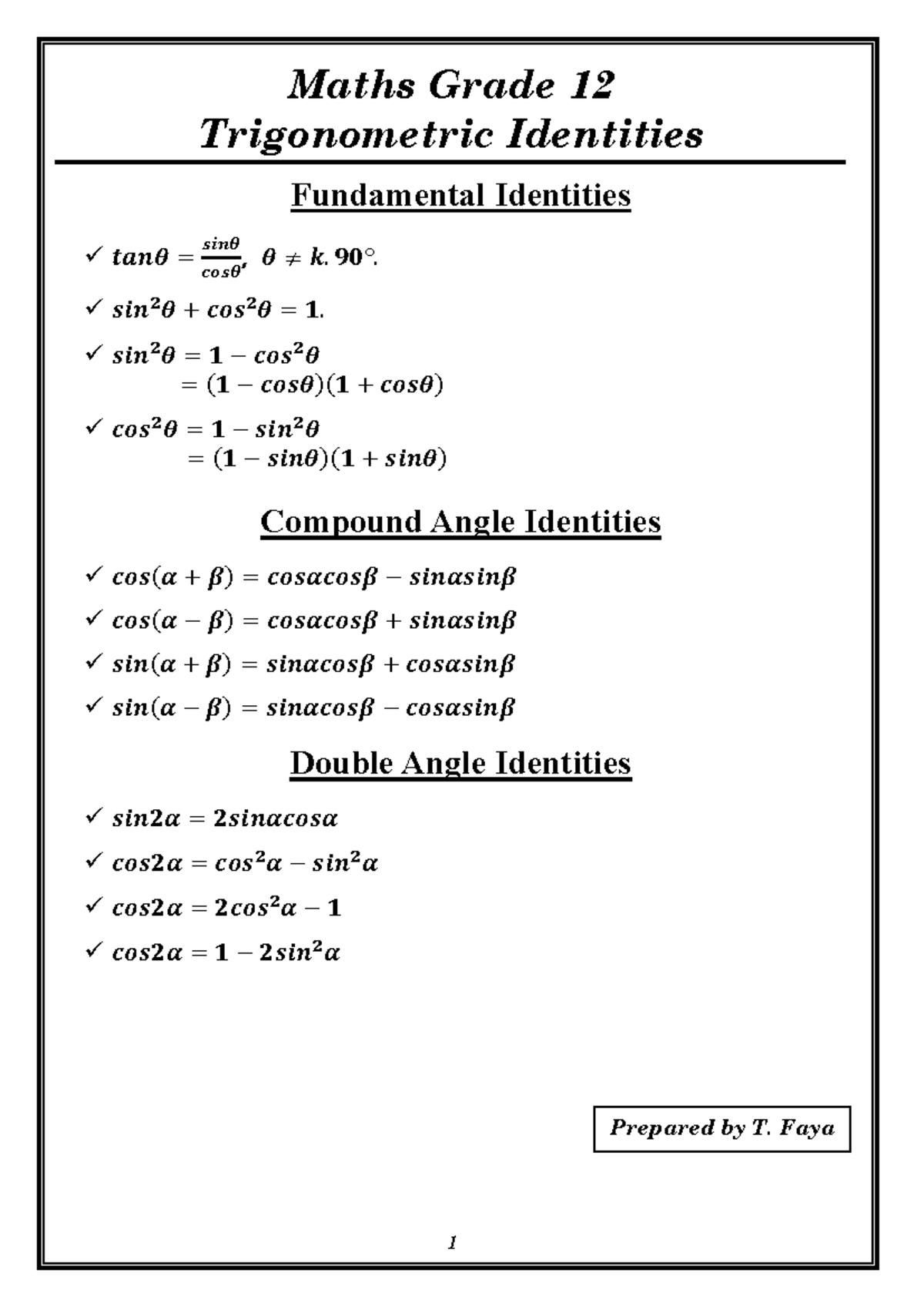 Identities-1 - yayazz - Maths Grade 12 Trigonometric Identities ...