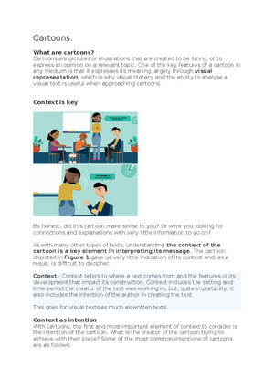 Week 5 Visual Literacy Cartoons - SUBJECT and GRADE GRADE 11 HL TERM 2 ...