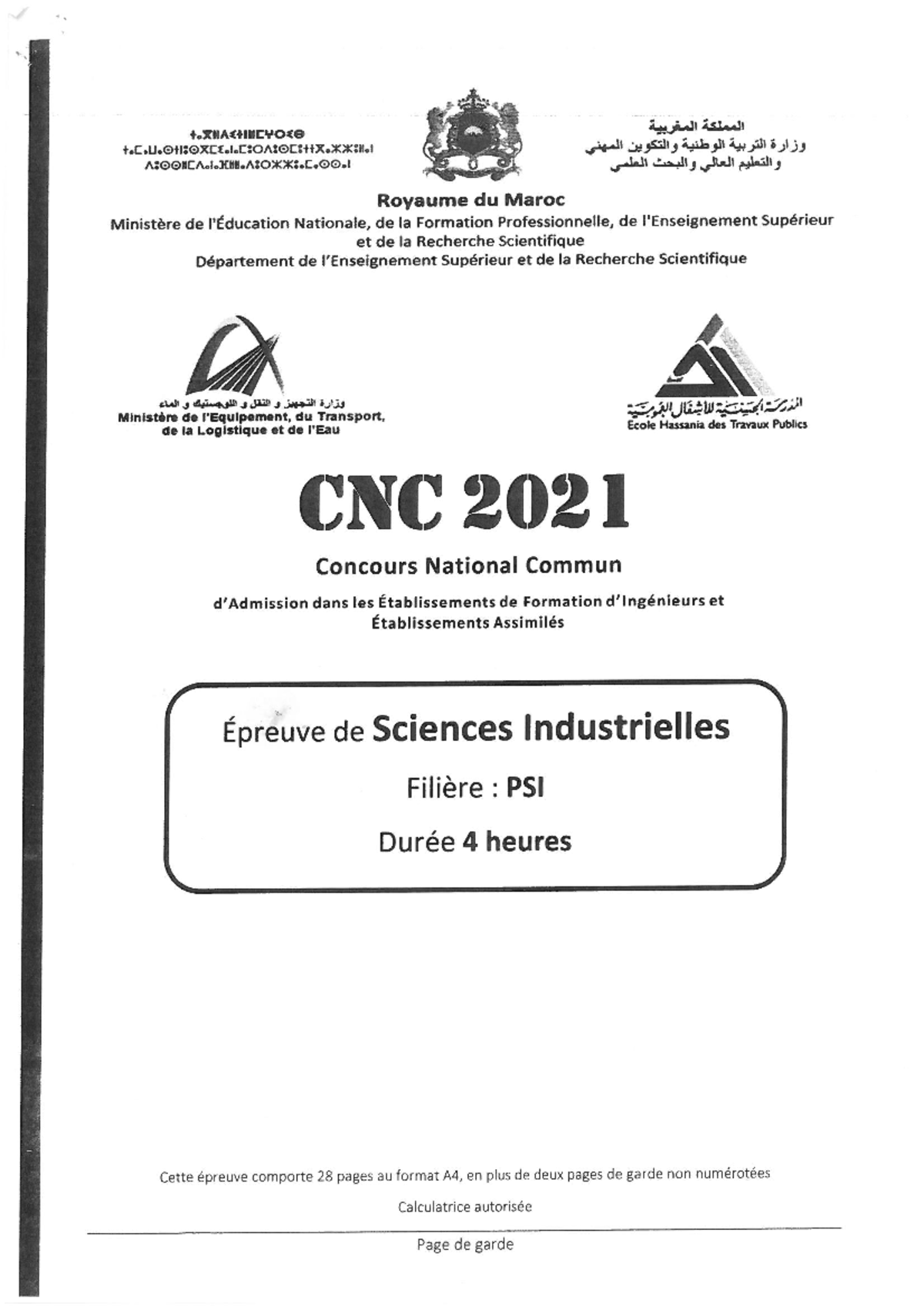 CNC 2021 - CNC 2021 - Physique - Studocu