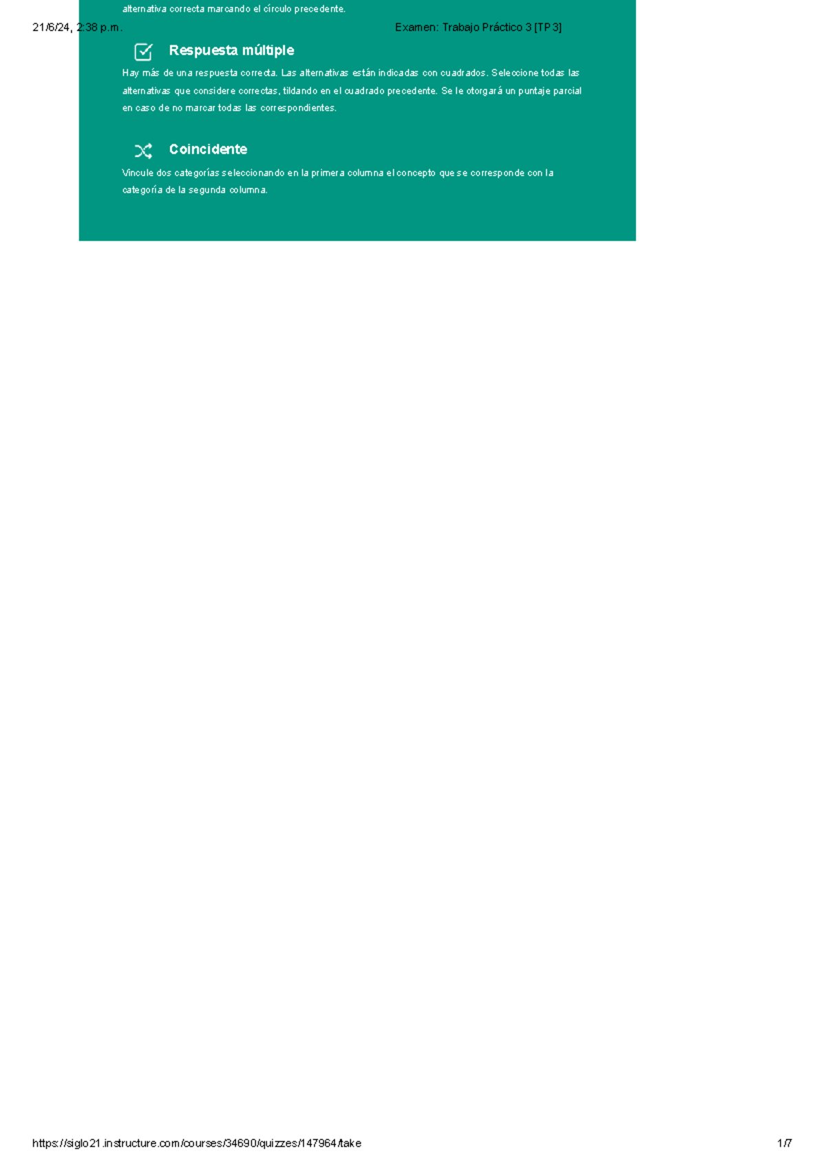 [TP3] Etica Y D. PROF - alternativa correcta marcando el círculo precedente. Respuesta múltiple ...