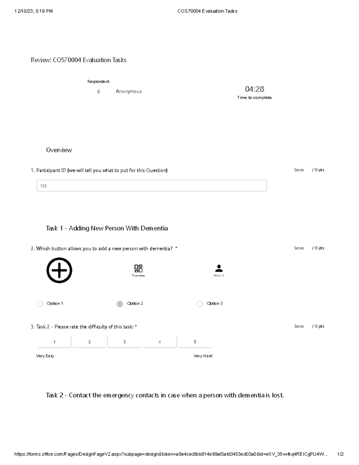 Evaluation Tasks-P4 - Ucd usability - 12/10/23, 5:19 PM COS70004 Evaluation Tasks - Studocu