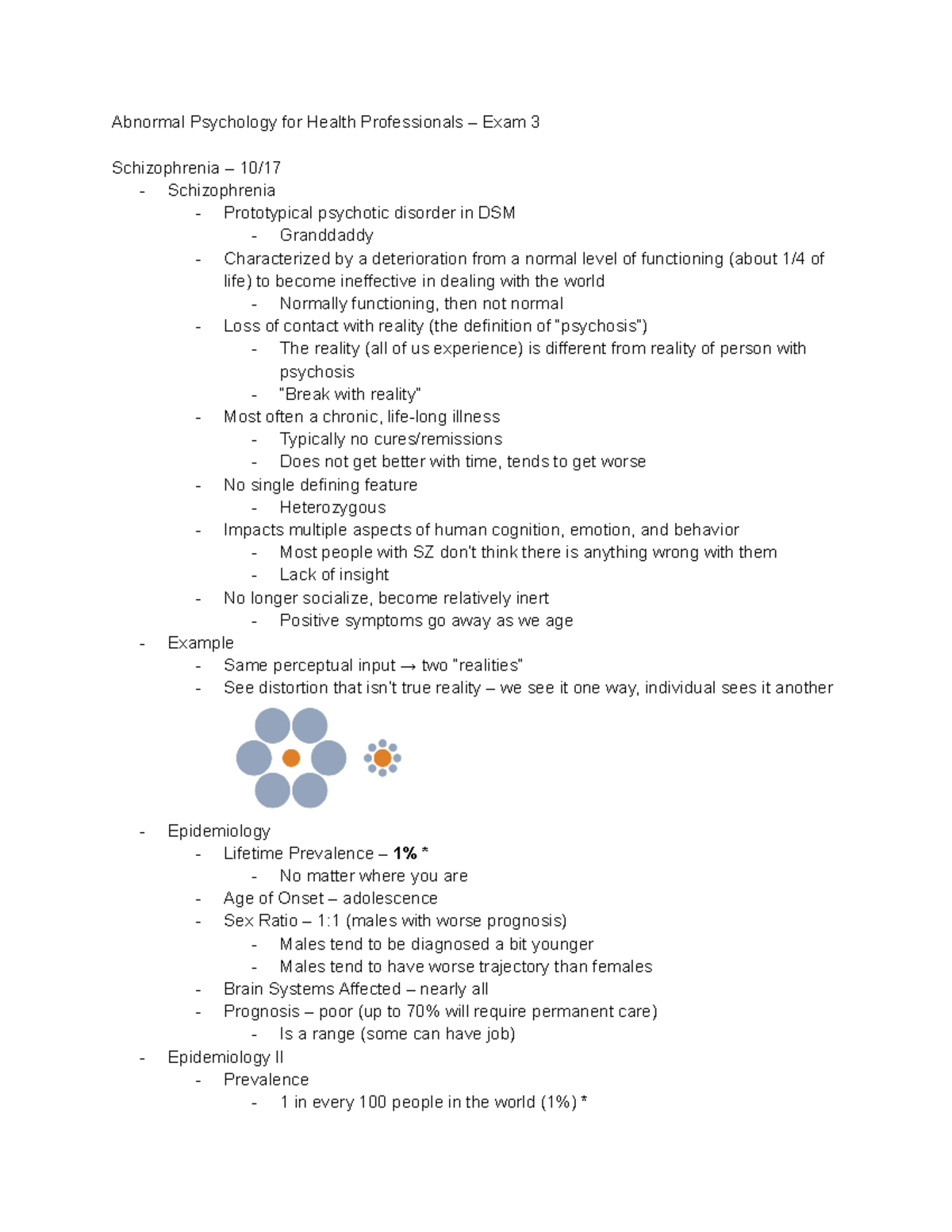Abnormal Psych - EXAM 3 - Google Docs - Abnormal Psychology for Health ...