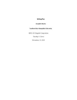 ENG-122 4-3 - Week 4 Assignment 3 - Identifying Your Thesis Statement ...