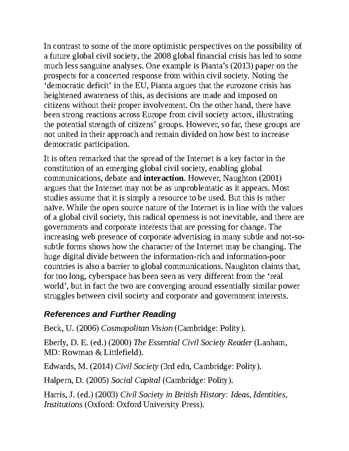 Essential Concepts in Sociology Chapter (66) - In contrast to some of the more optimistic - Studocu