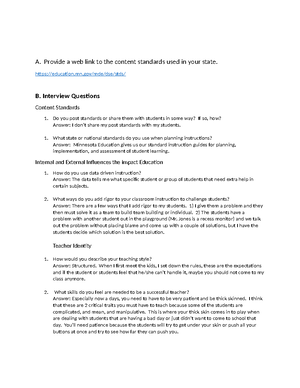 D097 A2-A4 - WGU Education Foundation D Task 1, A2-A A2. Compare and ...