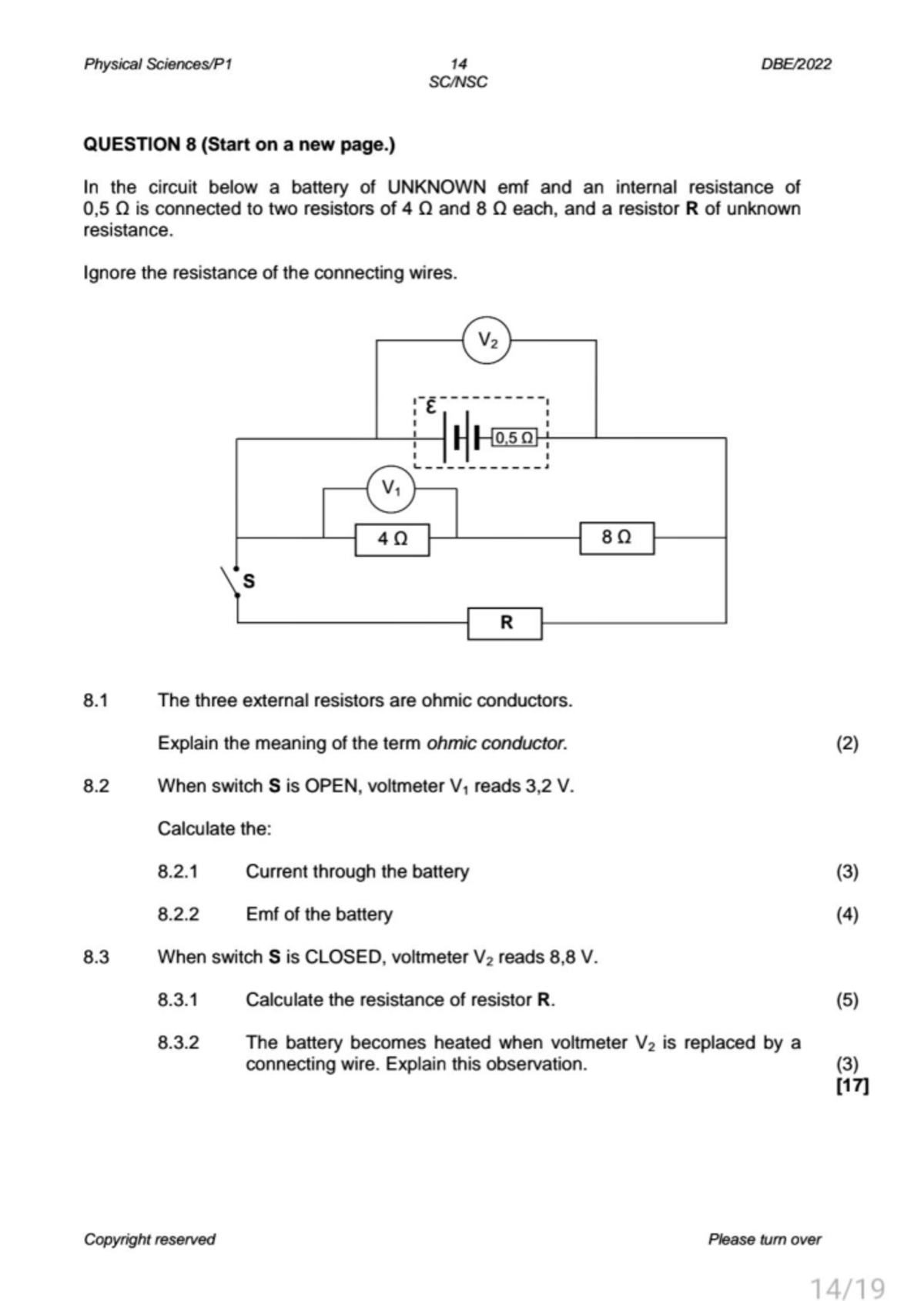 Questions 8 - electricity practice problems 11 n 12 - Physical 14 ...