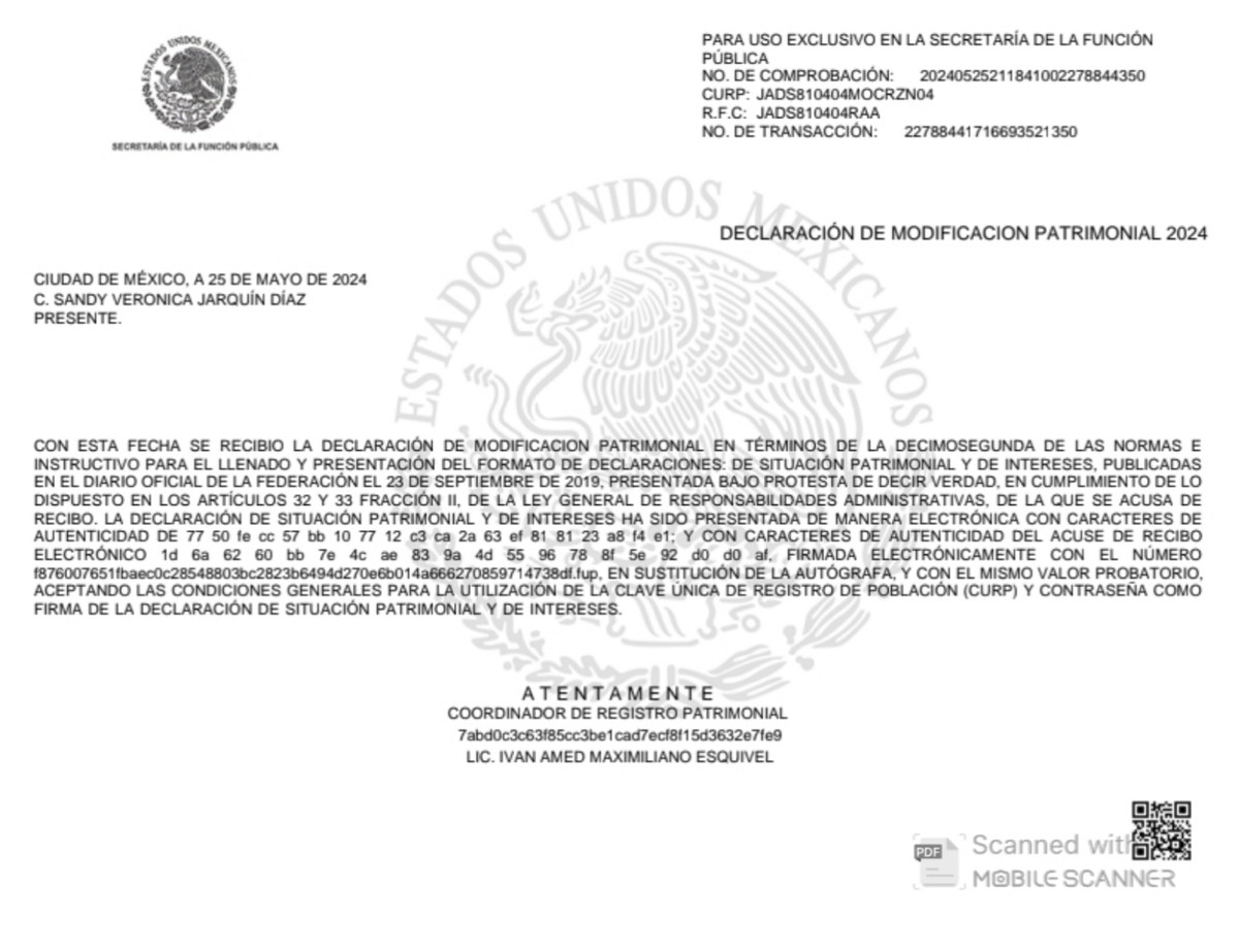 DOC-20240527-WA0009 - tomaer documento 2 - UNIDOS PARA USO EXCLUSIVO EN LA SECRETARÍA DE LA ...