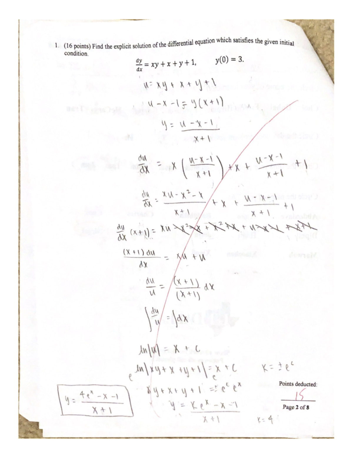 MATH 2414 EXAM 2 - Integral Calculus Exam 2 - MATH 2414 - Studocu