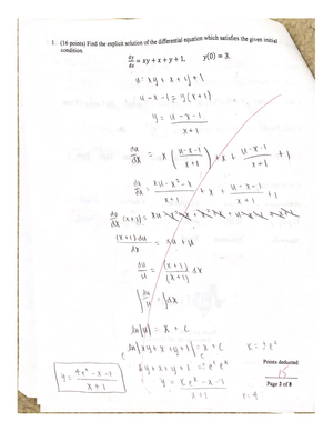 Calc 2 exam 2 formulas - MATH 2414 - Studocu