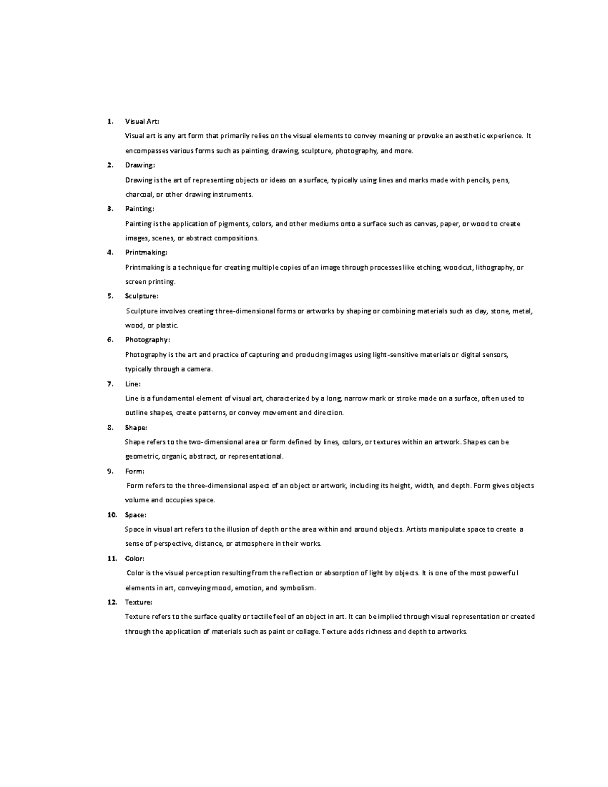 Visual Art - Visual Art: Visual art is any art form that primarily ...