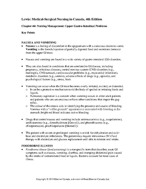 NCP Nausea AND Vomiting - Copyright © 2019 Elsevier Canada, a division of Reed Elsevier Canada ...