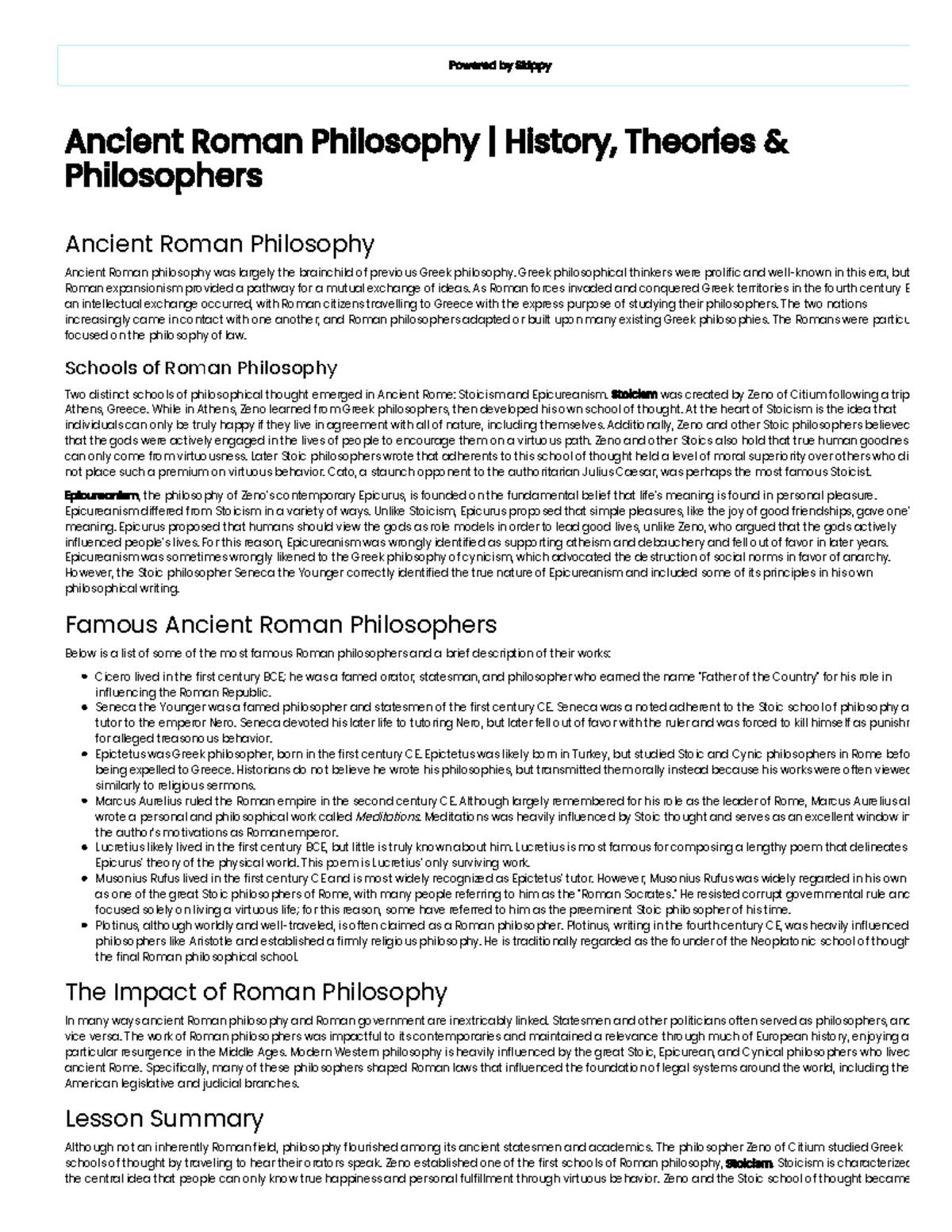 Solution - acctng - Powered by Skippy Ancient Roman Philosophy ...