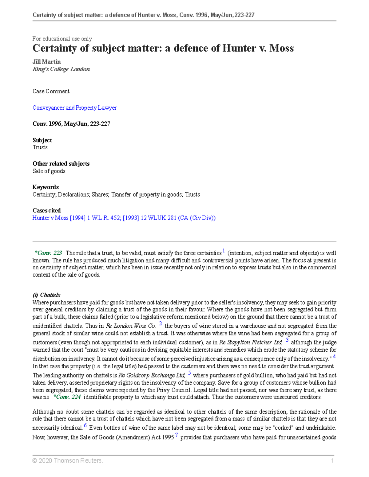Martin+%281996%29+Case+comment+-+Certainty+of+subject+matter+-+a ...