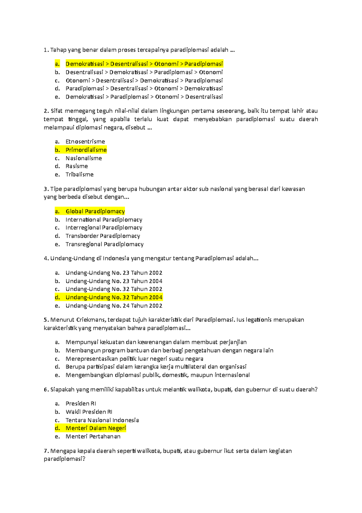 Sample/practice exam 2018, questions and answers - Tahap yang benar ...