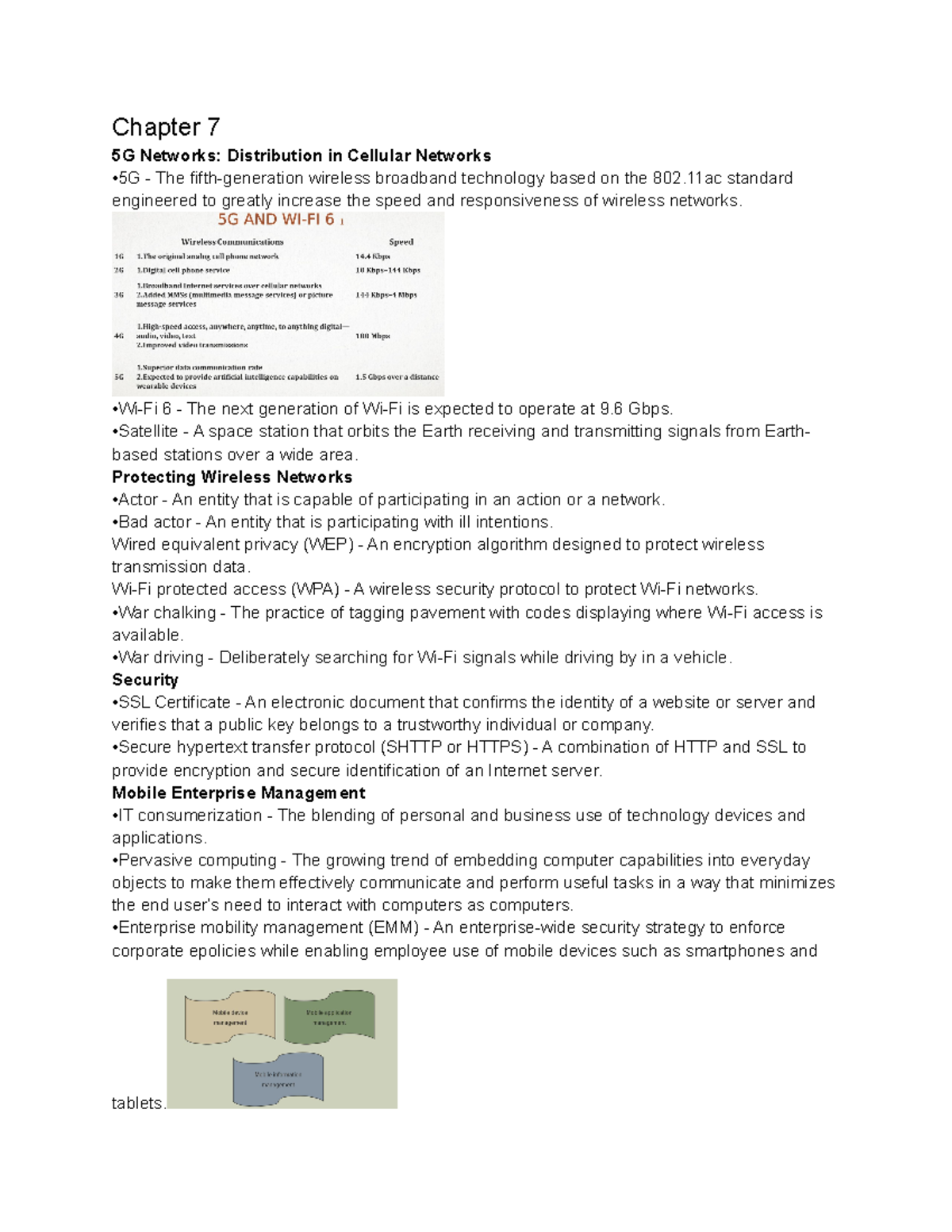 Chapter 7 - Chapter 7 5G Networks: Distribution in Cellular Networks •5G - The fifth-generation ...