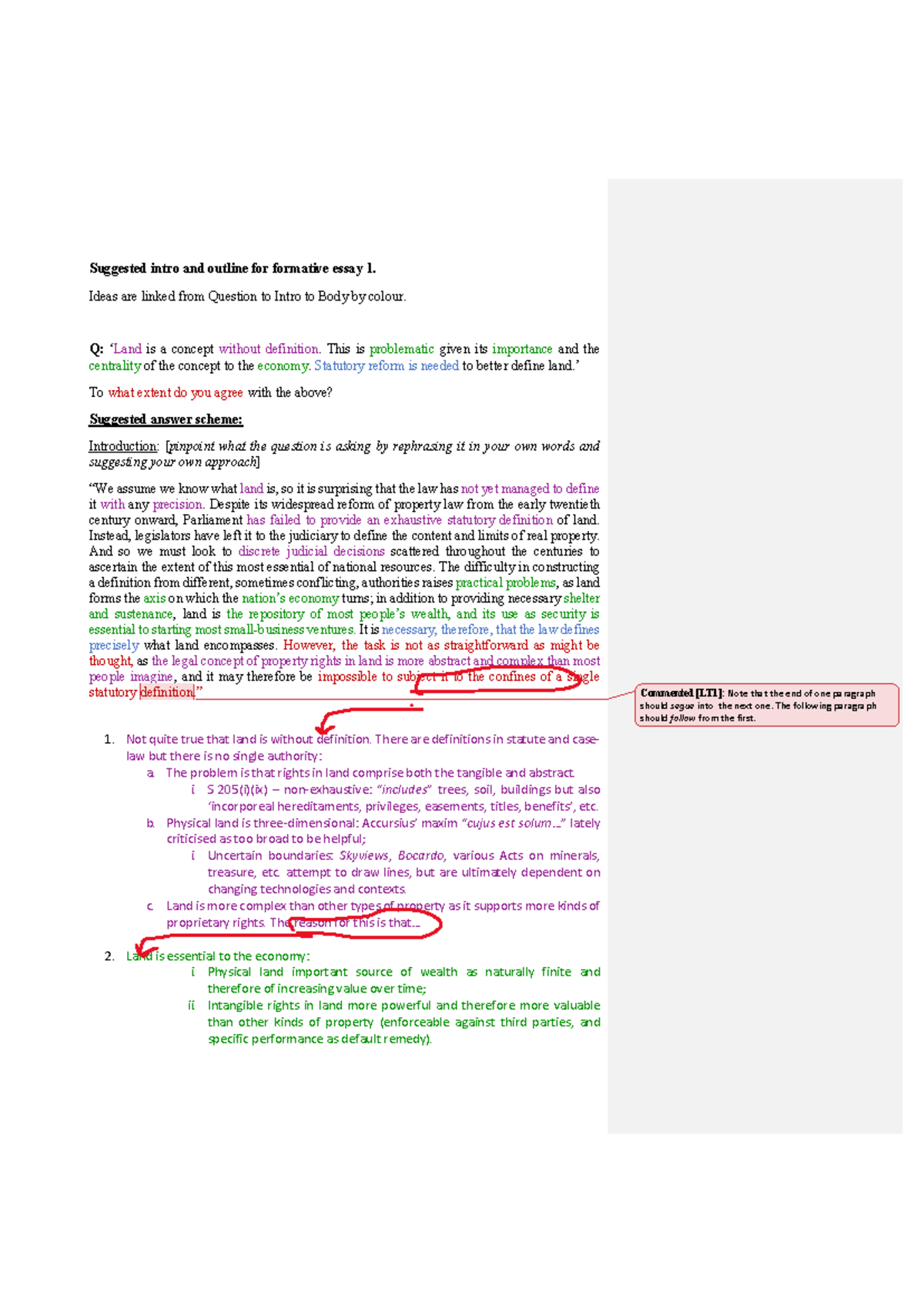 Suggested answer Formative 1 - Suggested intro and outline for ...