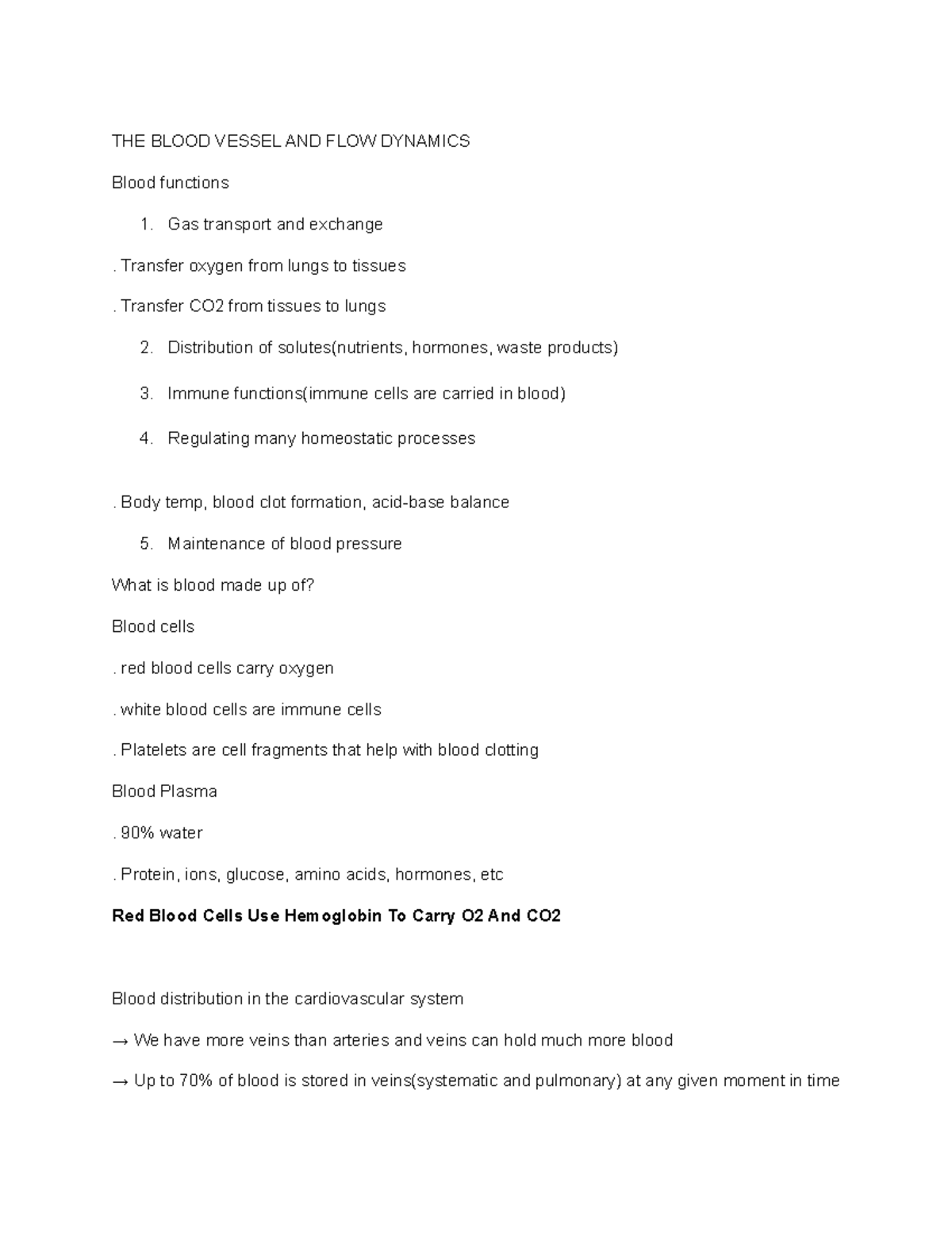 THE Blood Vessel AND FLOW Dynamics - THE BLOOD VESSEL AND FLOW DYNAMICS ...