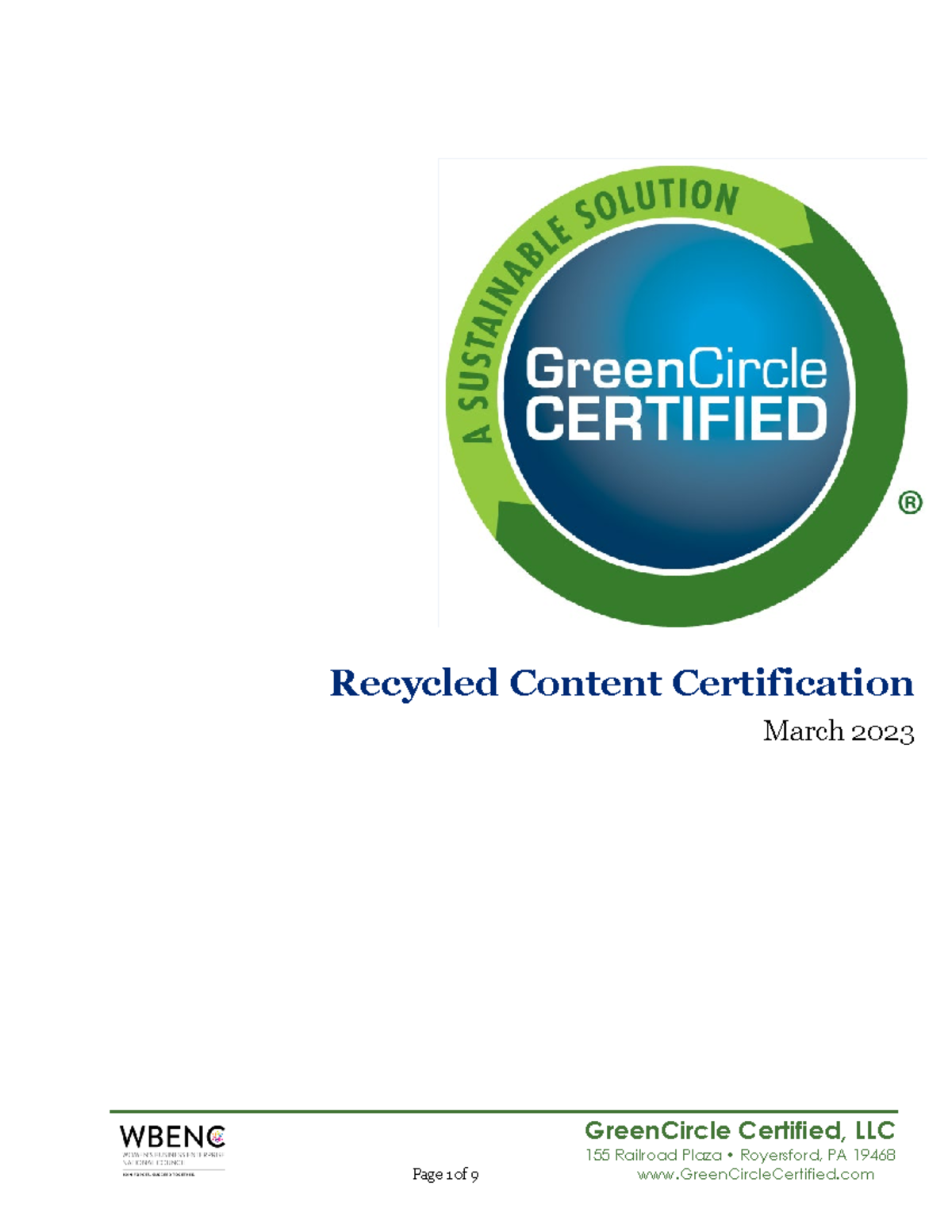 Green Circle+-+Recycled+Content+Audit+Plan+3 - GreenCircle Certified ...