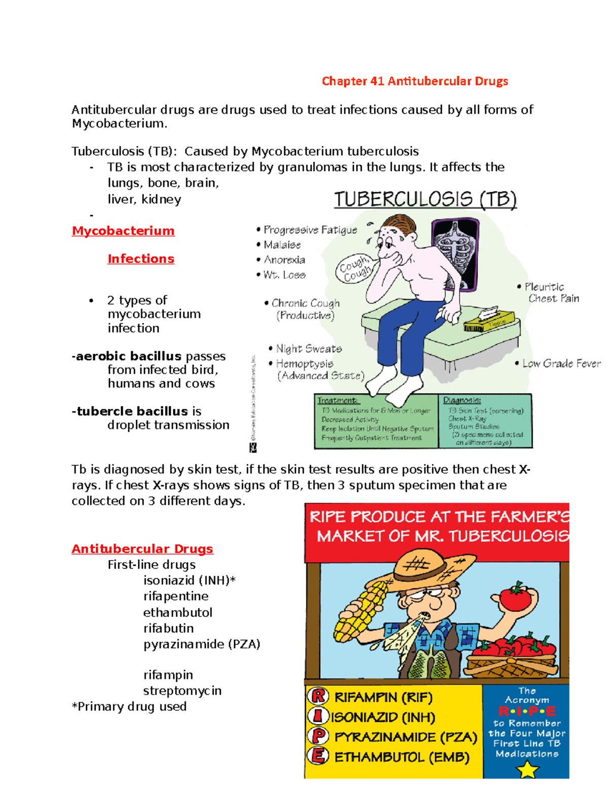Chapter 41 Antitubercular Drugs - Chapter 41 Antitubercular Drugs ...