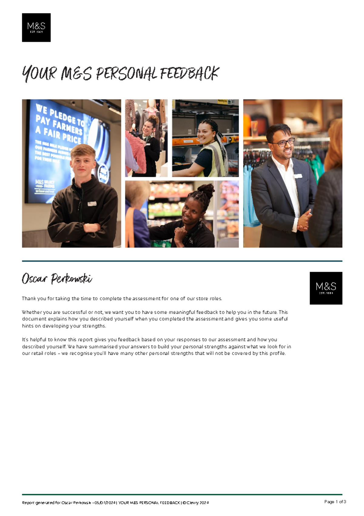 ASS7840600 Mand SPersonal Feedback - Oscar Perkowski Thank you for ...