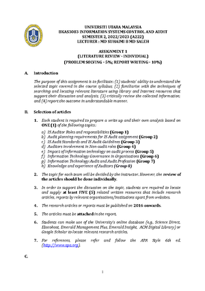 A222 Group D Assignment 1 Guideline - UNIVERSITI UTARA MALAYSIA ...