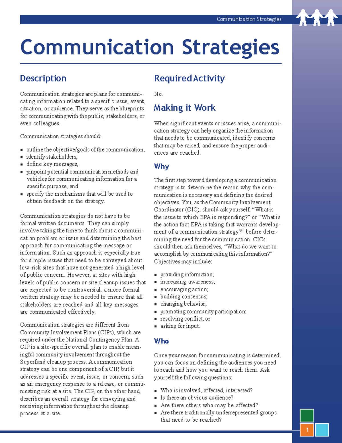 Comm Strategy - Notes given during lecture - Communication Strategies ...