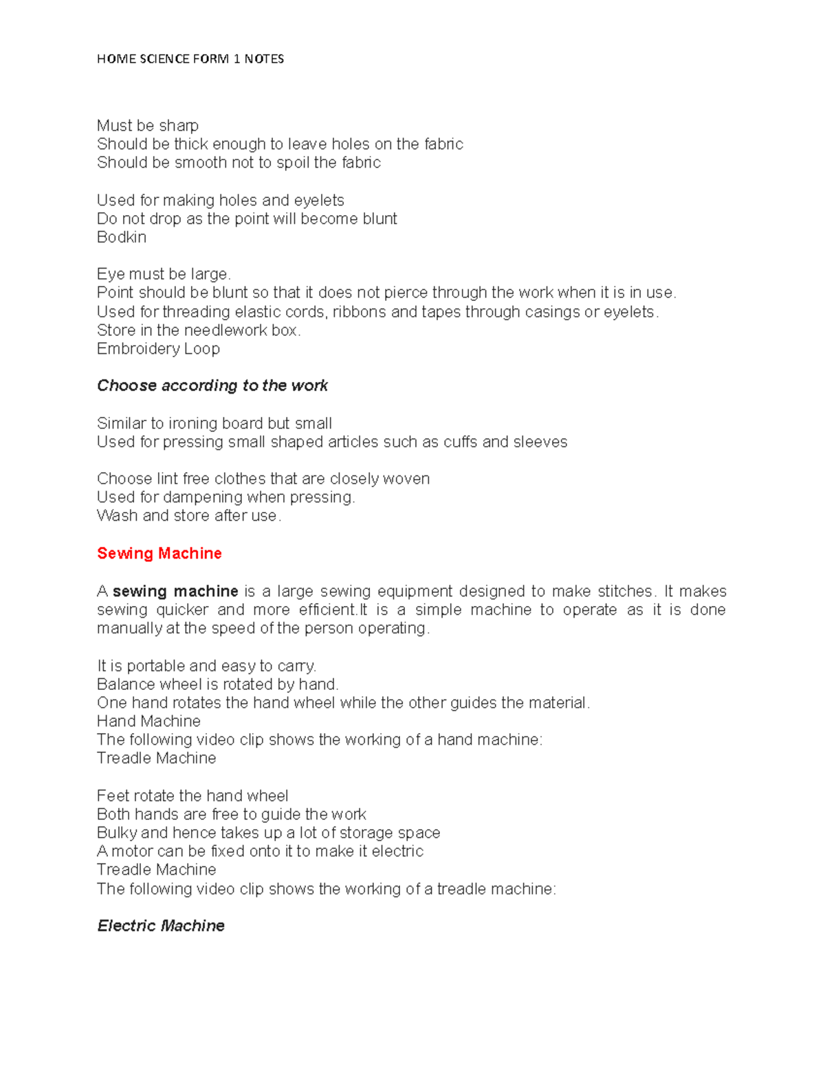 home-science-notes-17-must-be-sharp-should-be-thick-enough-to