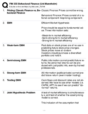 FIN 355 - De Bondt Thaler - THE .JOURNAL OF FINANCE. VOL. XL, NO. JULY ...