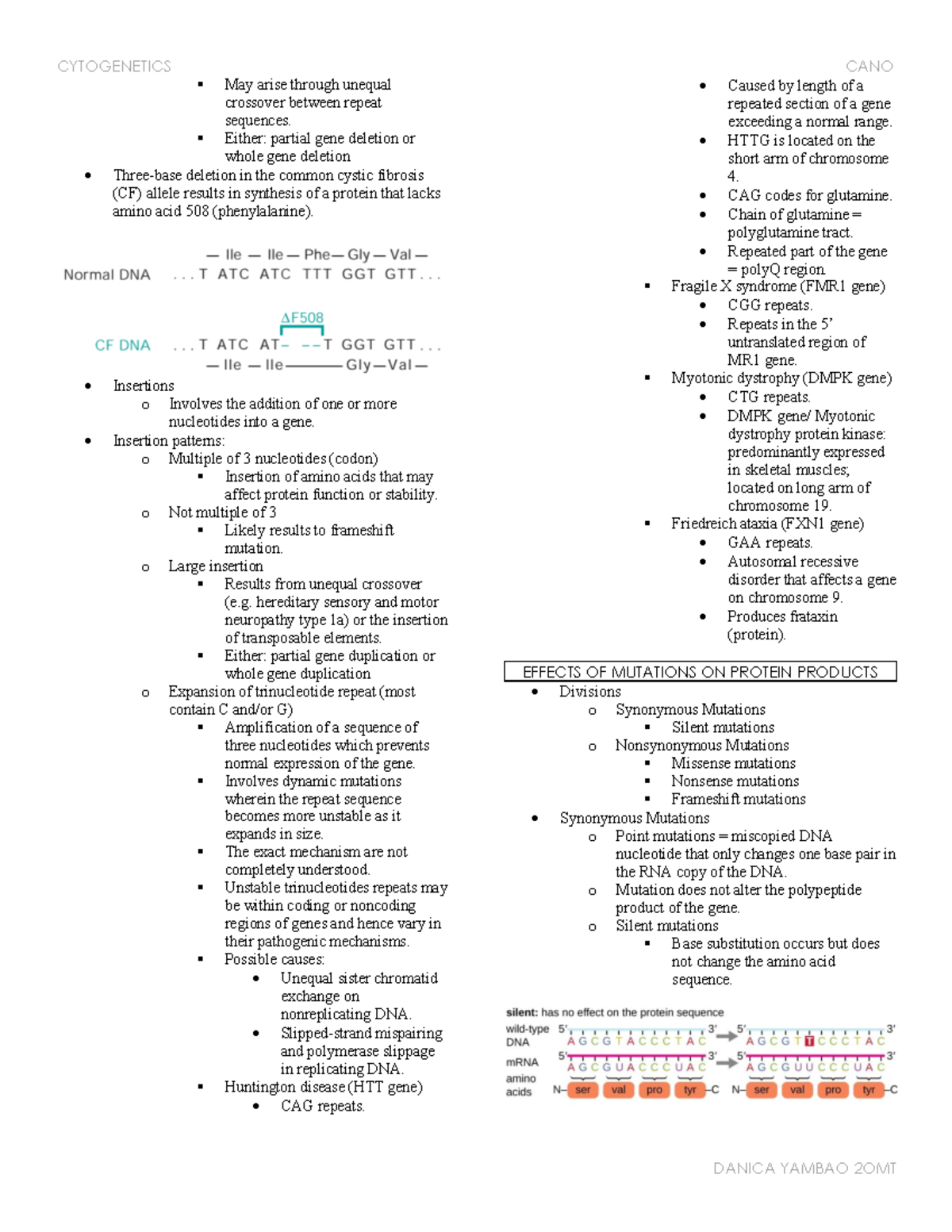 Cytogenetics 31-33 - Cytogenetic notes for Medical Technology Students ...