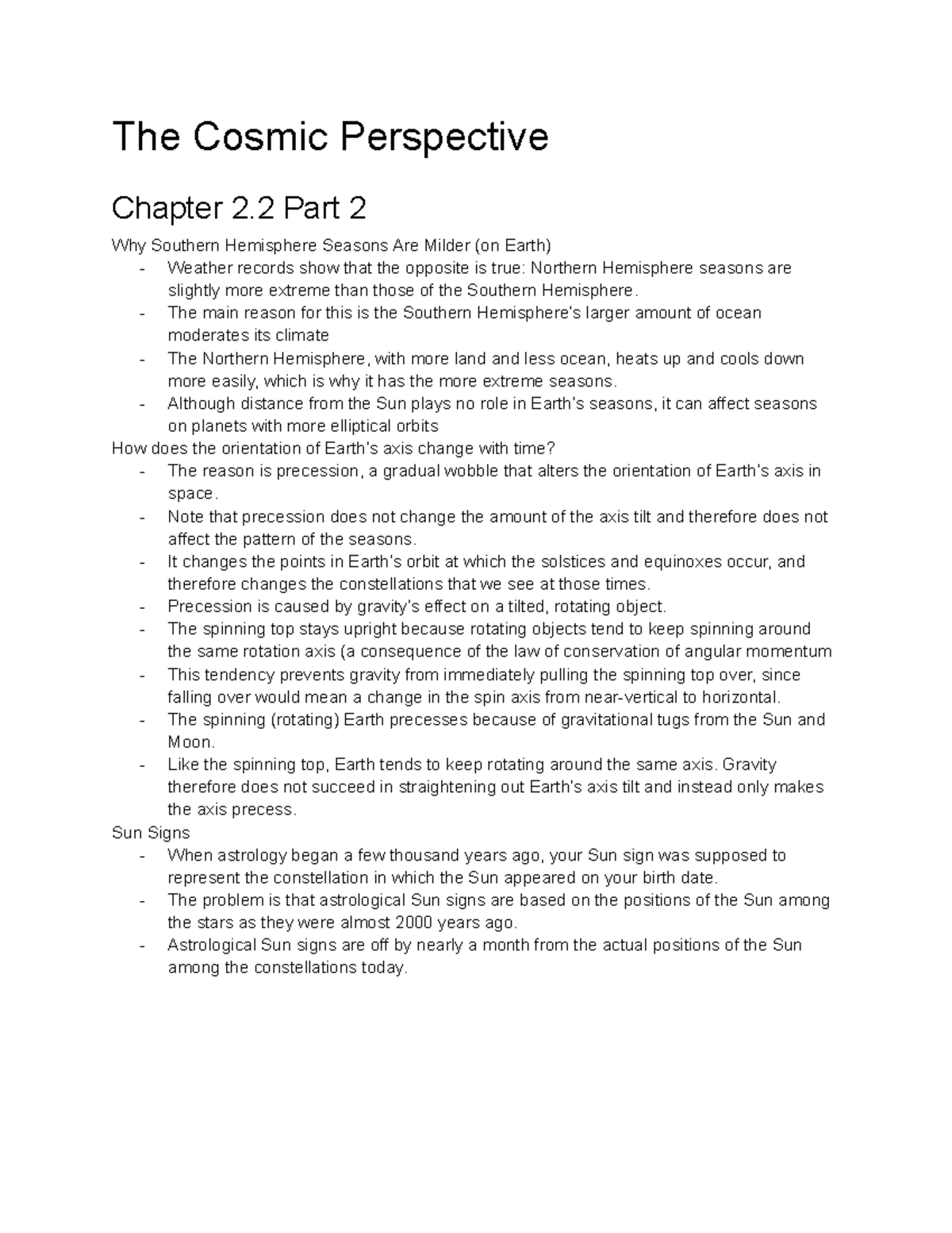 The Cosmic Perspective 2 Part 2 - The Cosmic Perspective Chapter 2 Part 2 Why Southern ...