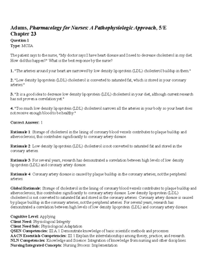 Adams 5e tif ch30 final - test - Adams, Pharmacology for Nurses: A ...