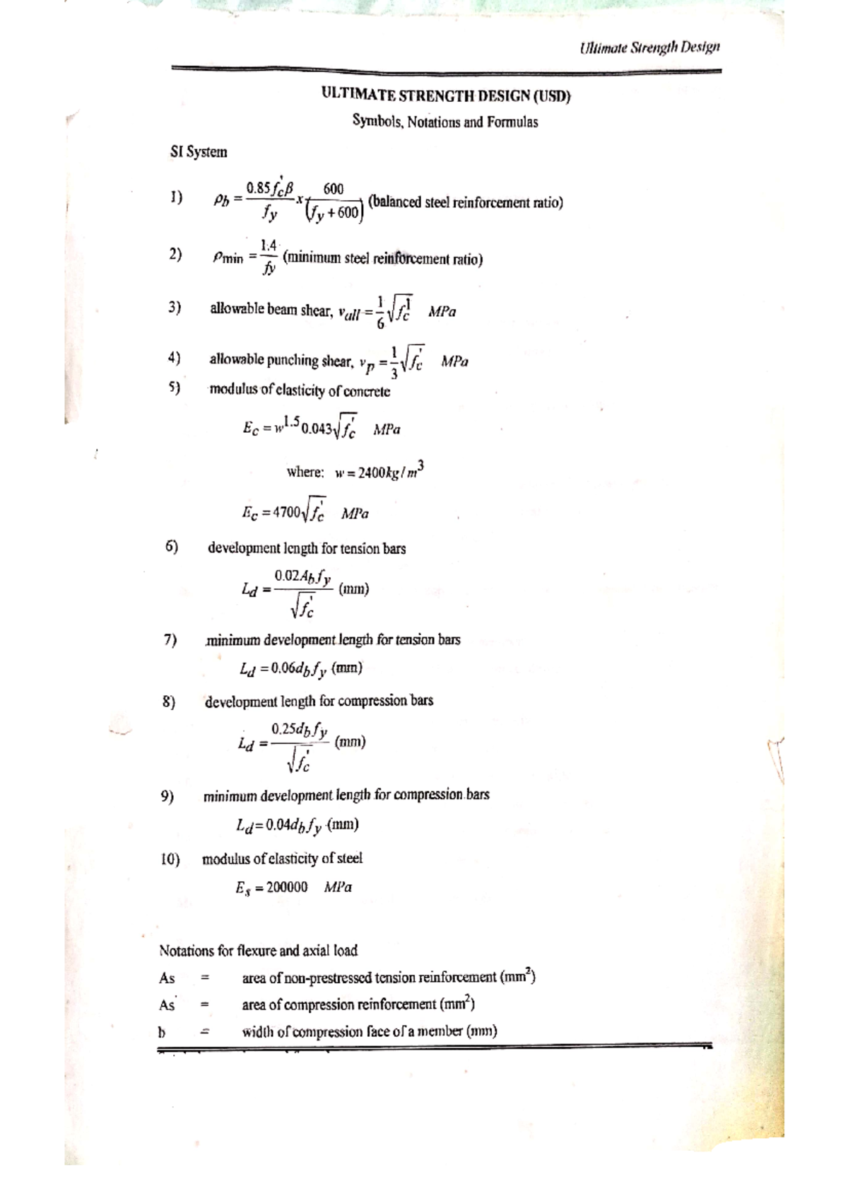 USD Singly for Prestressed Reinforce Concrete Problems and Solutions ...