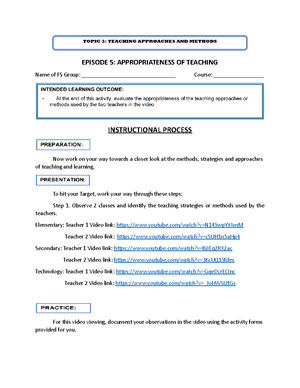 FS2-Episode-8 - learning ep - To have a meaningful and successful accomplishments in this FS ...