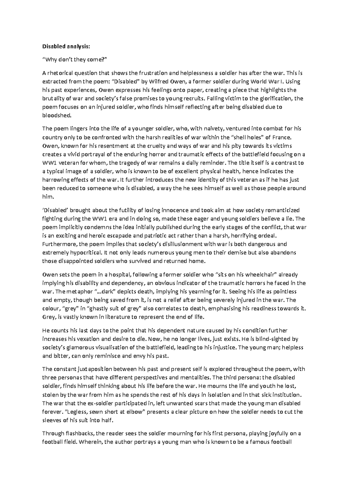 Disabled analysis by ezrielle - Disabled analysis: “Why don’t they come ...