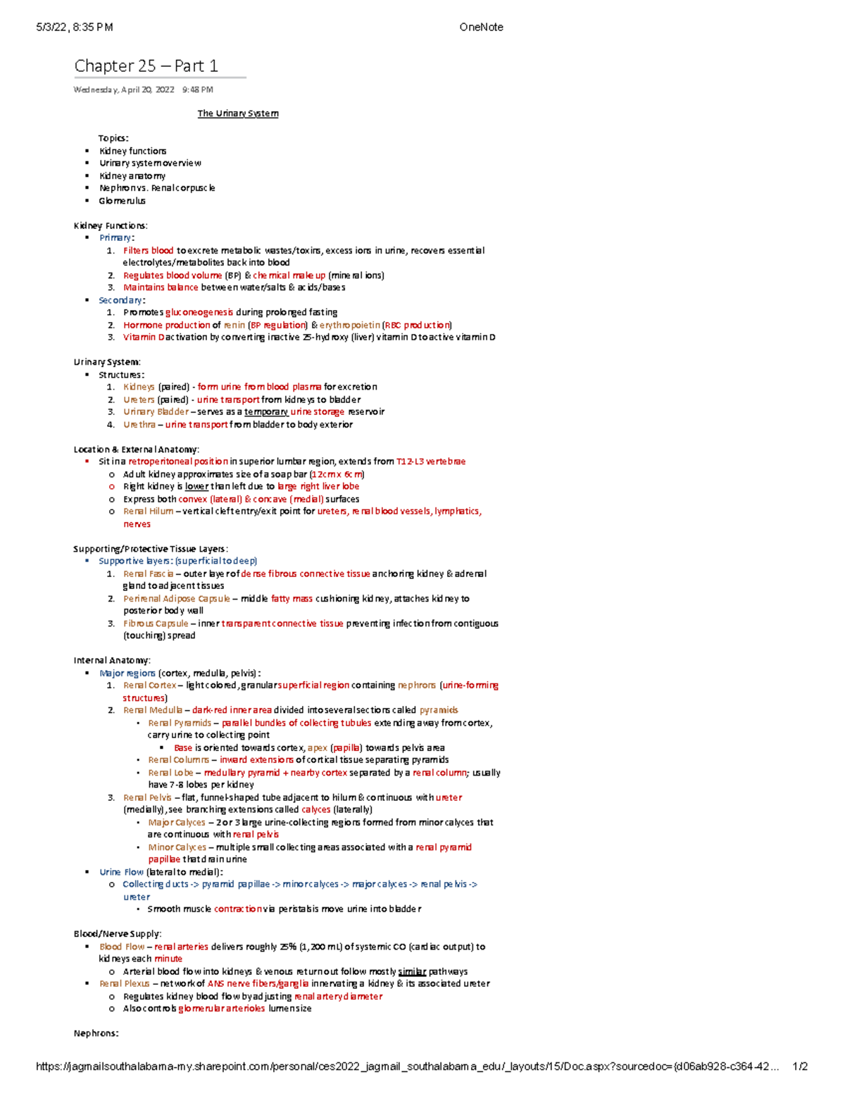 Chapter 25 - Part 1 - 5/3/22, 8:35 PM OneNote - Studocu