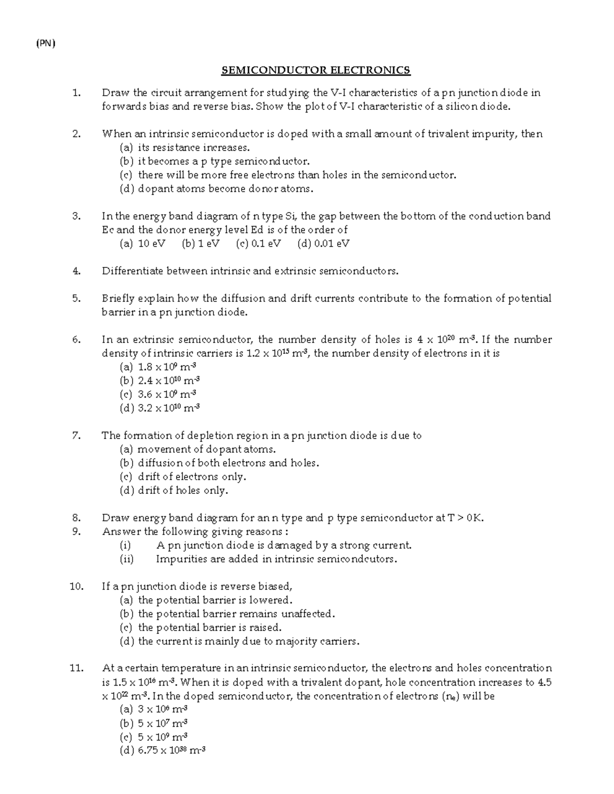 Semiconductor Electronics - SEMICONDUCTOR ELECTRONICS Draw the circuit ...