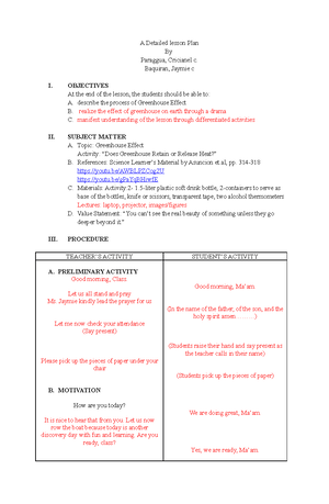 important files for teachers - Detailed Lesson Plan in Mathematics I I ...