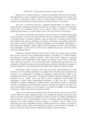 Cultures OF Mindanao 14 Ethno Linguistic Groups OF Bangsamoro - CULTURES OF MINDANAO 1 ...