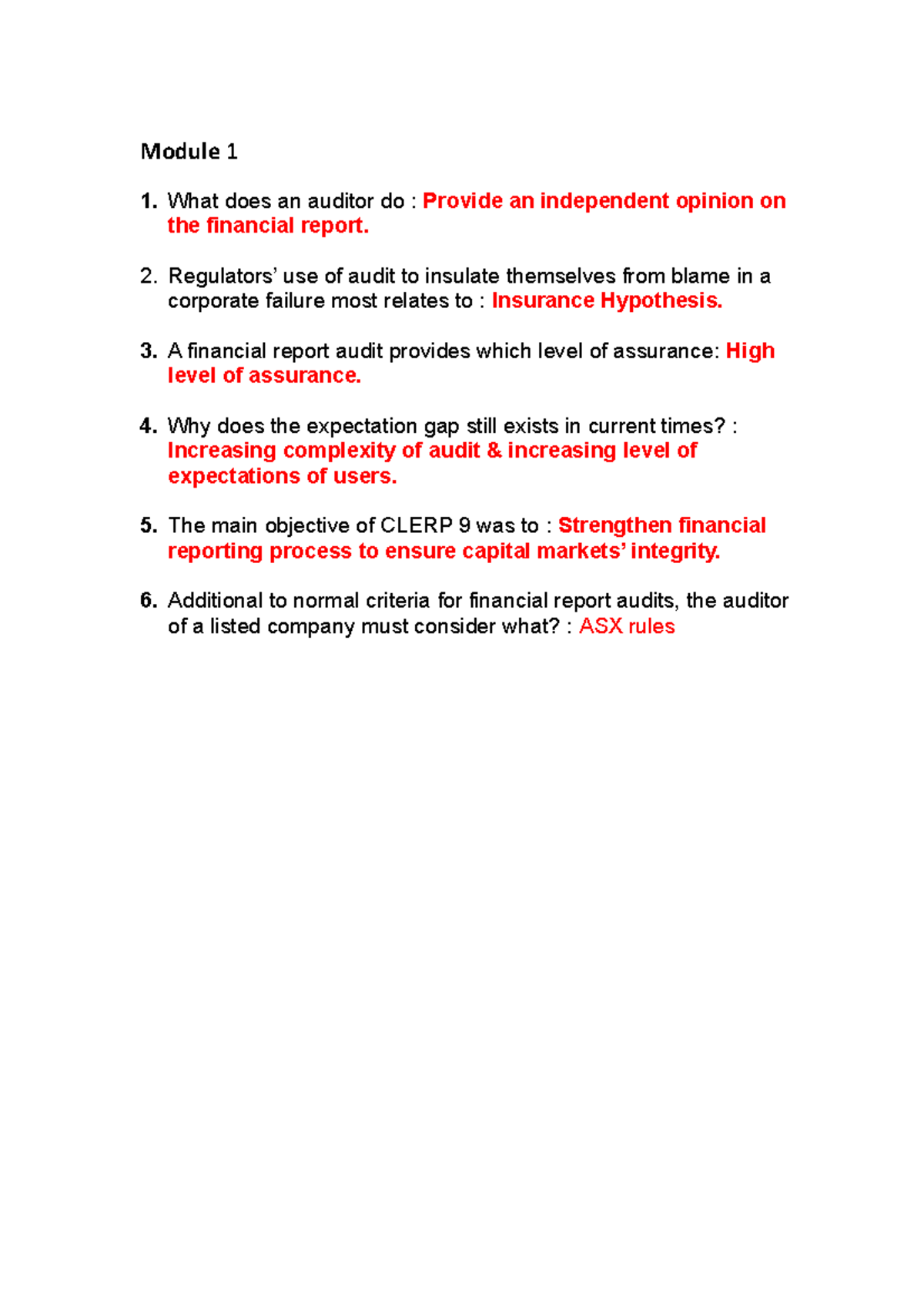 ACCT3000 MCQ - Mcq lecture 1,2 - Module 1 What does an auditor do ...