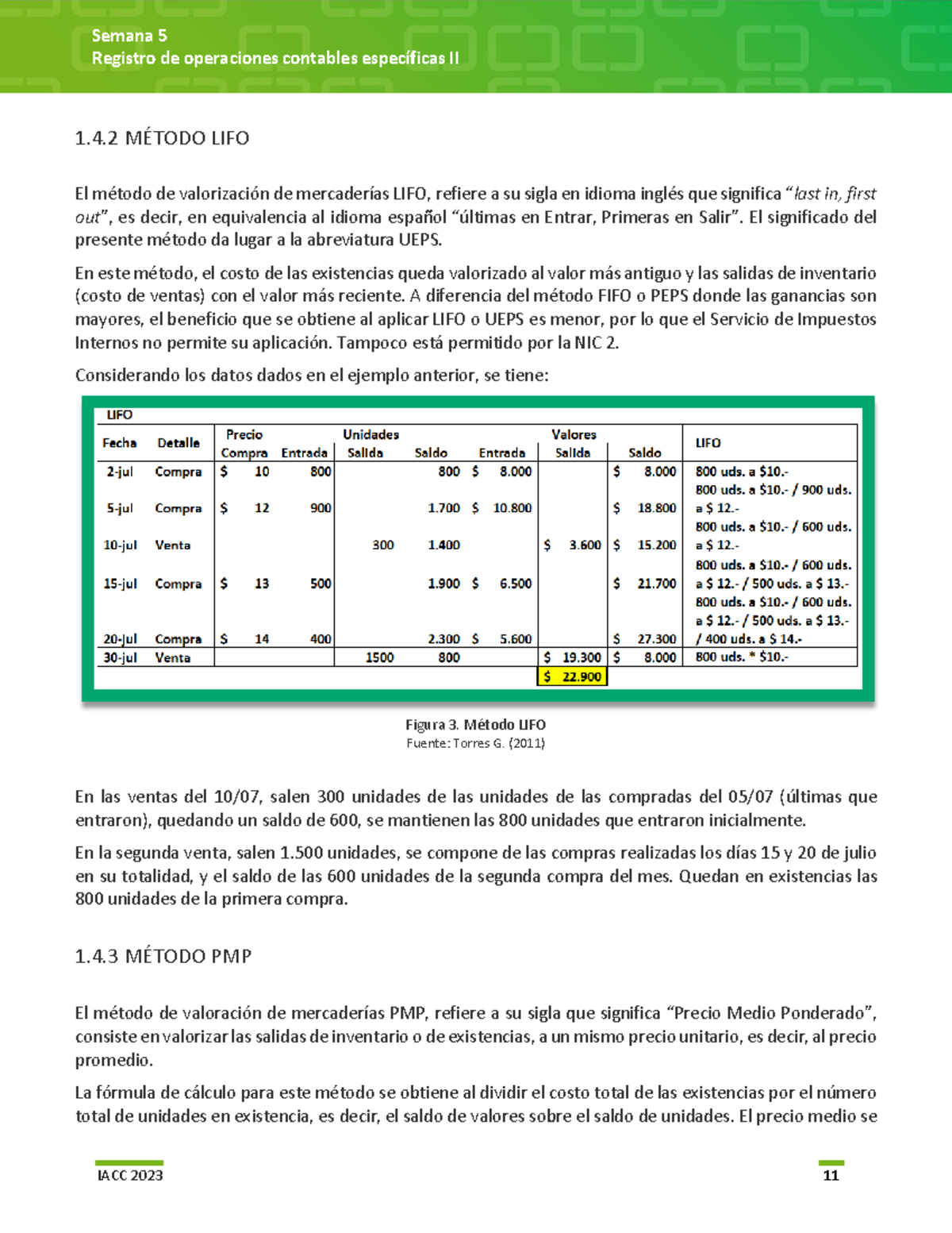 Metodo PMP - Calculo Método PMP - 11 Semana 5 Registro de operaciones contables específicas II ...