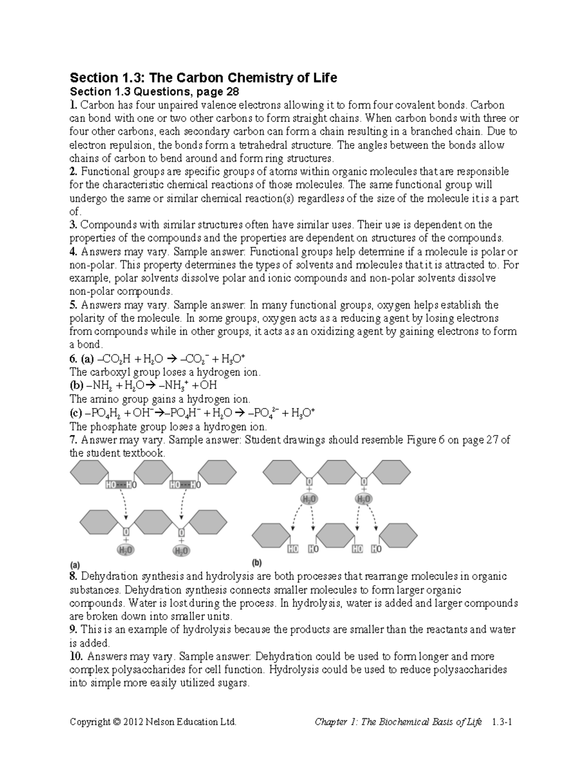 Answer key Bio 12U 1 - n/a - Copyright © 2012 Nelson Education Ltd ...
