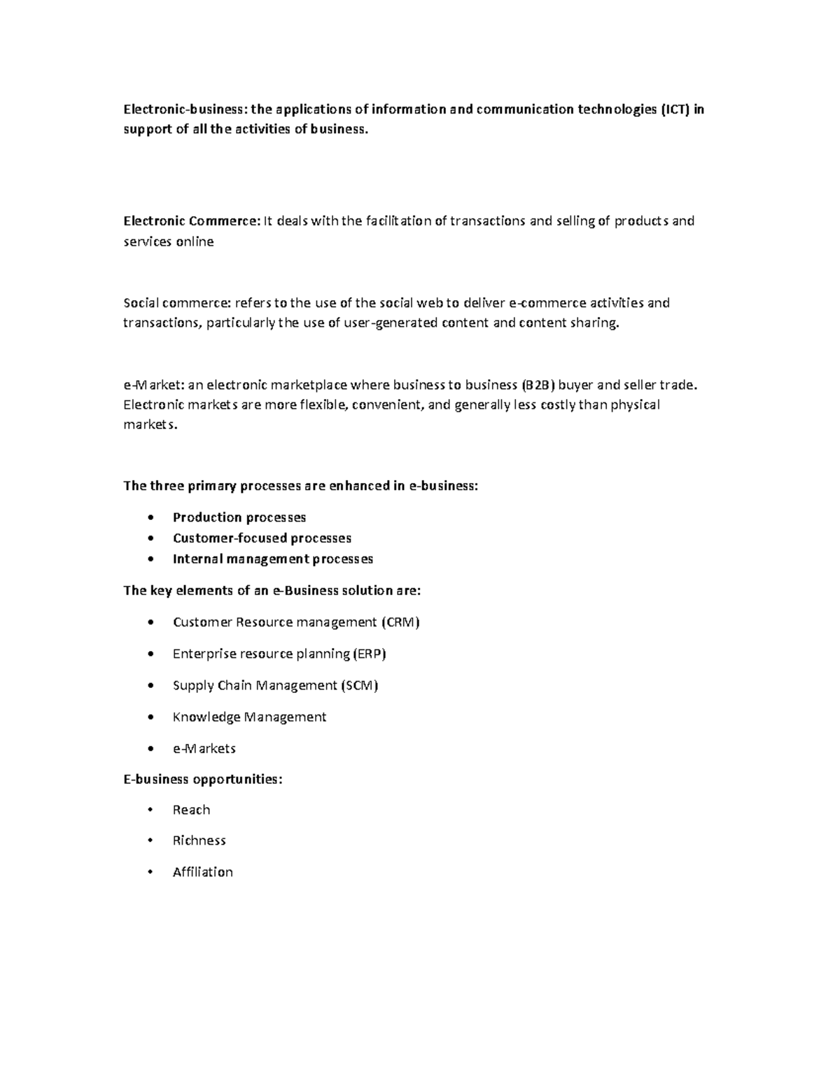 EBUS - 7th assignment - Electronic-business: the applications of ...