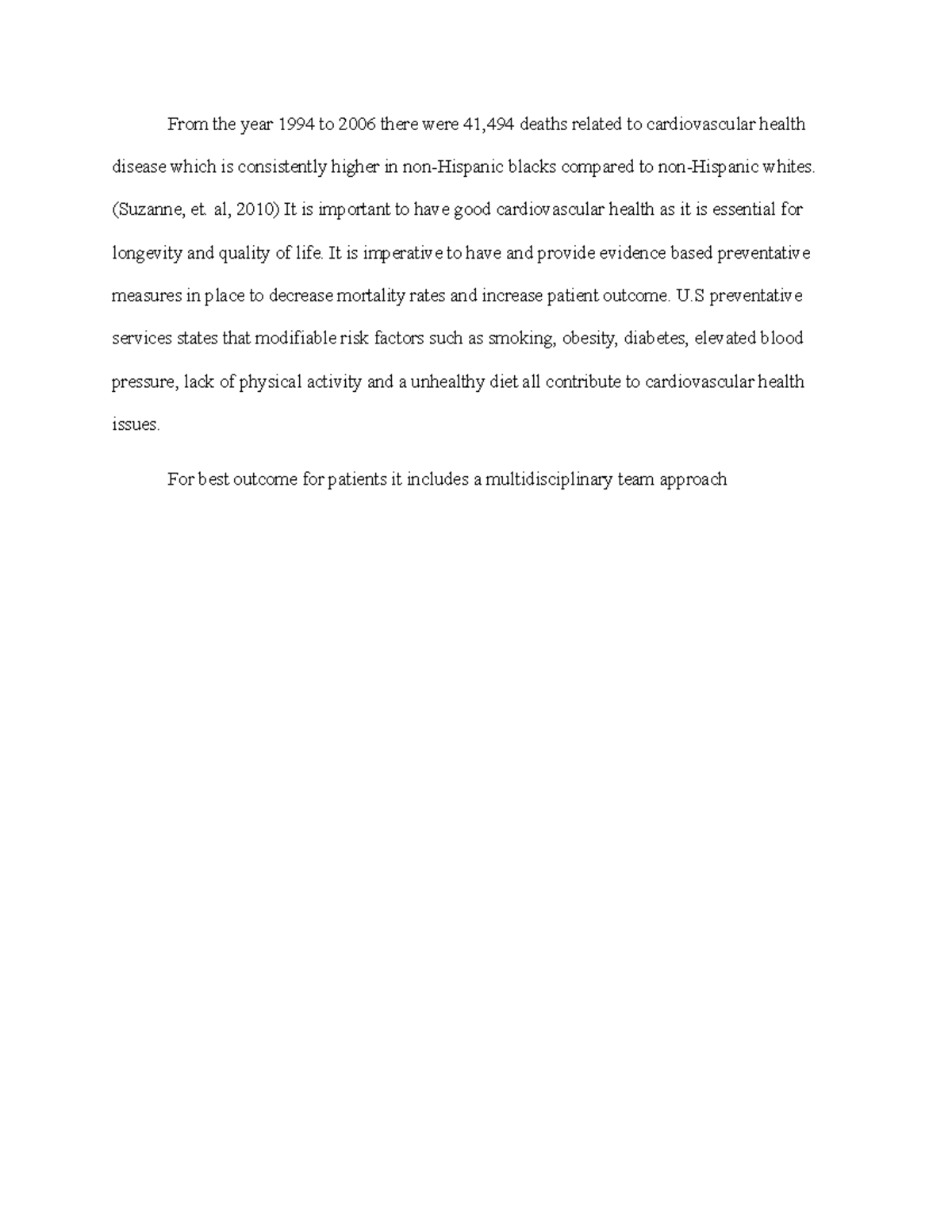 Cardio - soap note - From the year 1994 to 2006 there were 41,494 ...