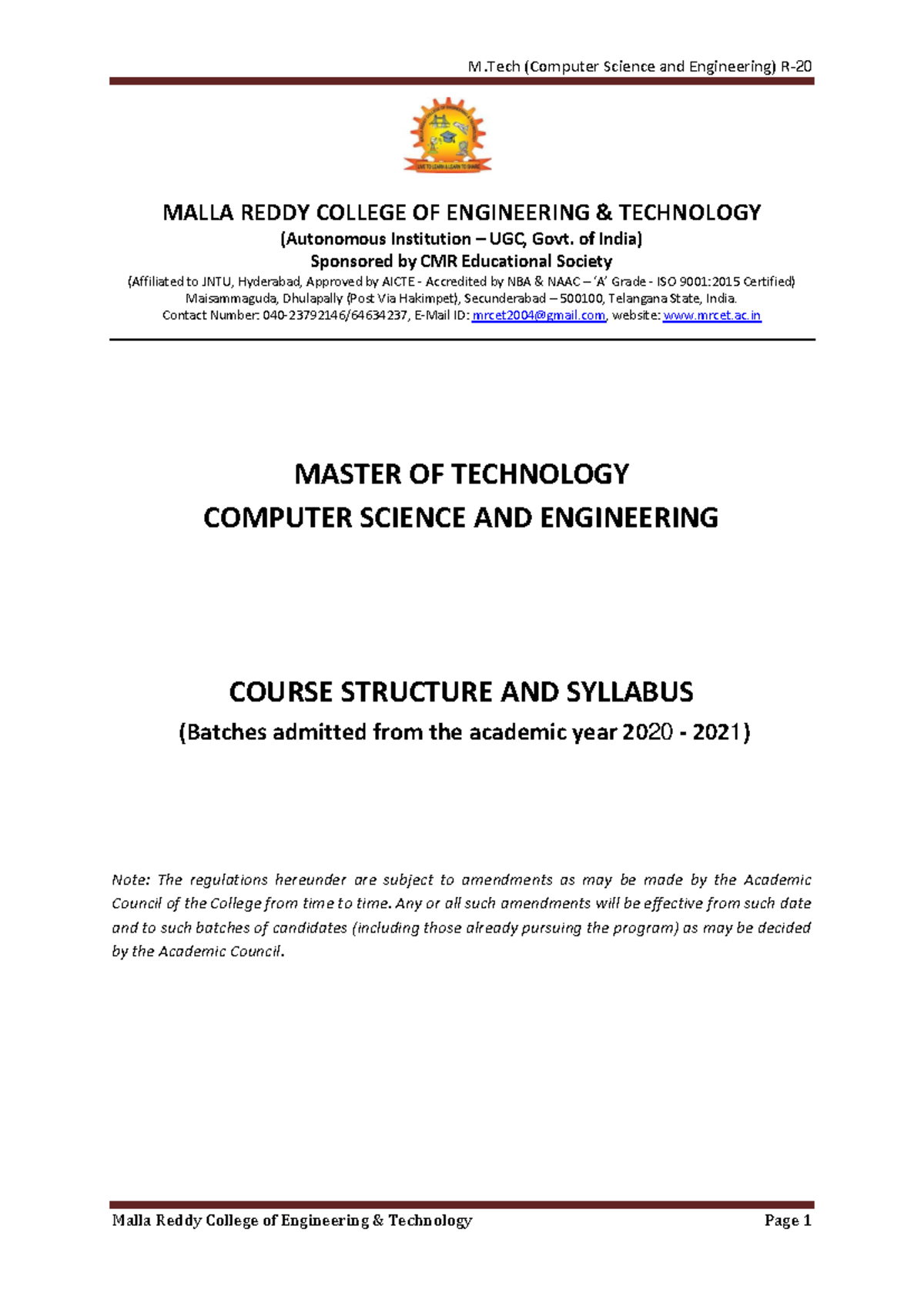 Value education Digital notes - M (Computer Science and Engineering) R ...