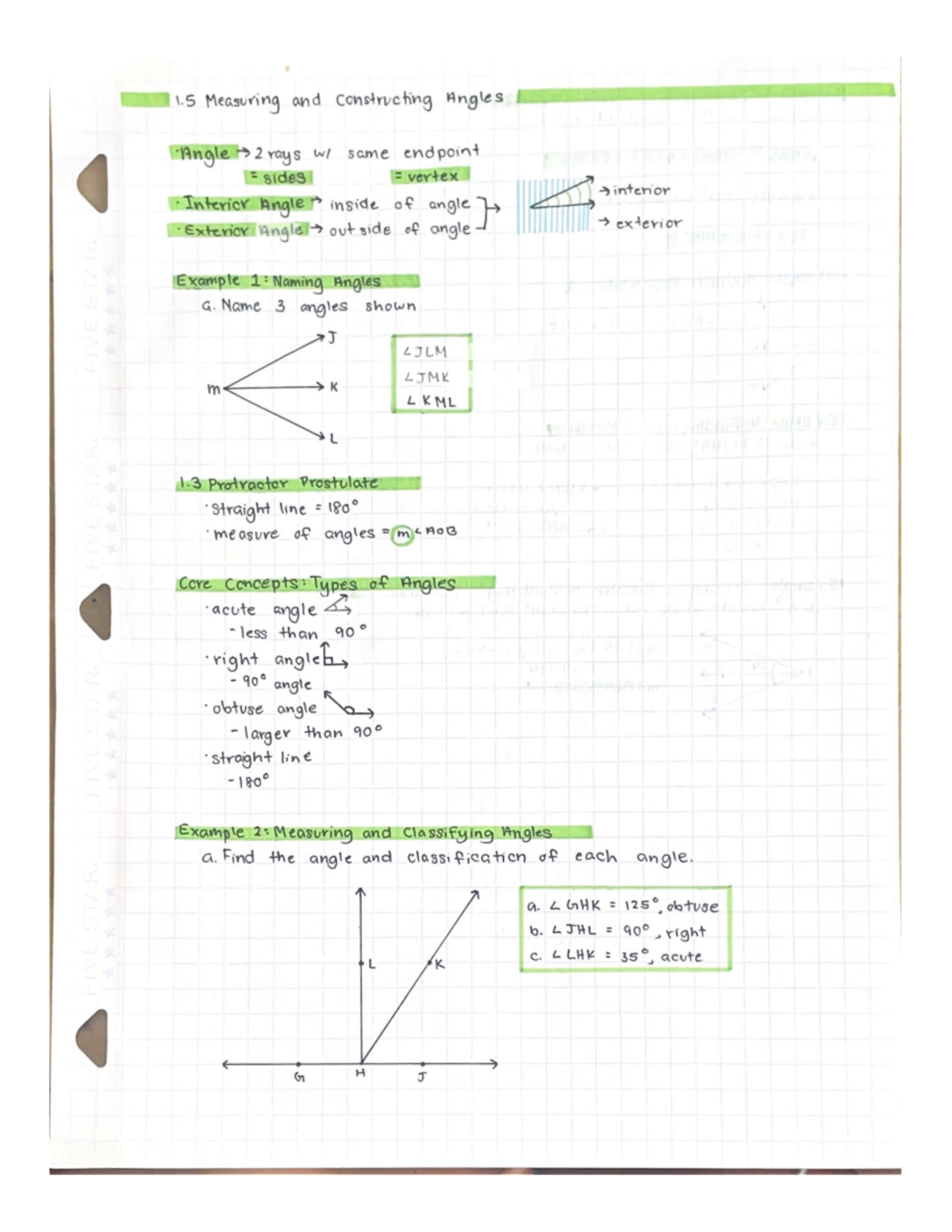 1.5 Measuring and Constructing Angles - Studocu